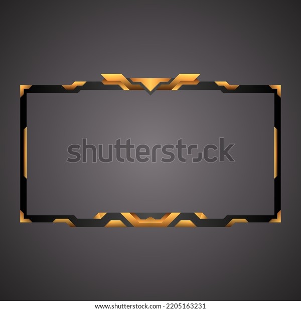 Fantasy Golden Border Gaming Overlay Ui Stock Vector (Royalty Free ...