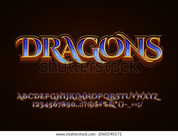 Fantasy Golden Diamond Rpg Medieval Game Stock Vector (Royalty Free ...