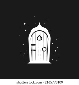Fantasy Magic Door Line Icon Vector Stock Vector (Royalty Free ...