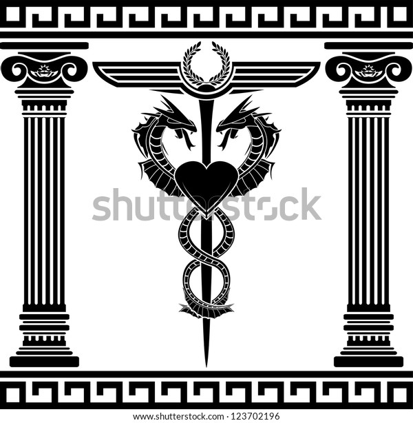 Fantasy Medical Symbol Stencil Vector Illustration: เวกเตอร์สต็อก (ปลอด ...