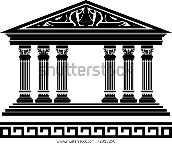 Fantasy Temple Fourth Variant Stencil Vector Stock Vector (Royalty Free ...