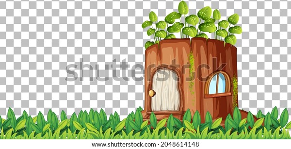 Fantasy Timber House On Transparent Background: เวกเตอร์สต็อก (ปลอดค่า ...