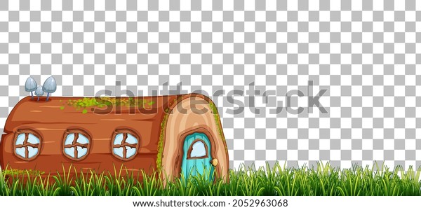 Fantasy Timber House On Transparent Background: เวกเตอร์สต็อก (ปลอดค่า ...