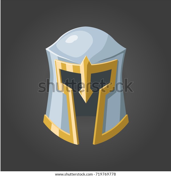 Fantasy Vector Helmet Medieval Steel Helmet Stock Vector (Royalty Free ...