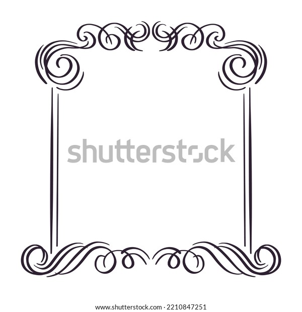 Fantasy Vintage Ornate Border Frame Gothic Stock Vector (Royalty Free ...