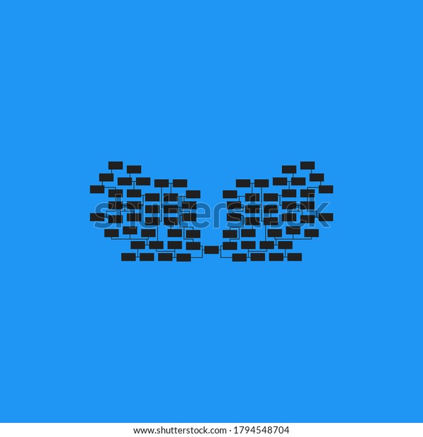 Fantasy Wings Made Flowchart Data Stock Vector (Royalty Free ...