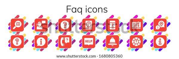 Faq Icon Set 14 Filled Faq Stock Vector (Royalty Free) 1680805360 ...