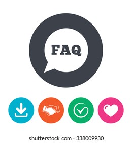 Faq Information Sign Icon Help Speech Stock Vector (Royalty Free ...