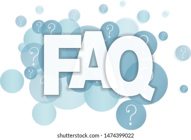 Faq On Blue Semitransparent Bubbles Question Stock Vector (Royalty Free ...