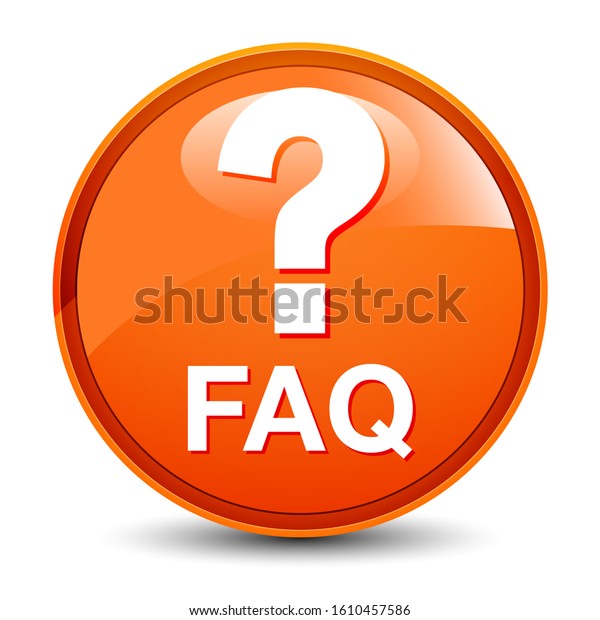 Faq Question Mark Icon Orange Shiny Stock Vector (Royalty Free ...