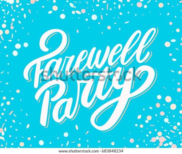 Farewell Party Banner Stock Vector (Royalty Free) 683848234
