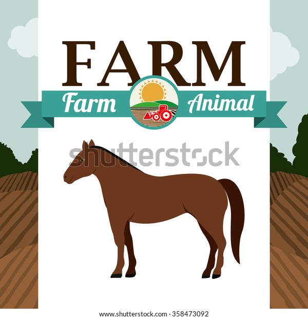 Farm Animal Design Stock Vector (Royalty Free) 358473092 | Shutterstock