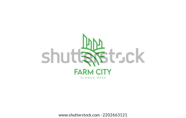 Farm City Logo Design Template Natural Stock Vector (Royalty Free ...