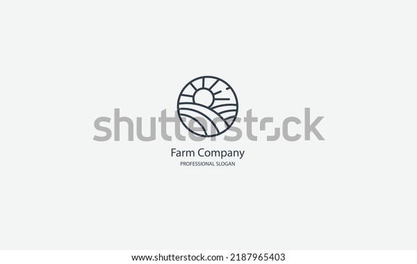 Farm Company Vector Logo Design Stock Vector (Royalty Free) 2187965403 ...