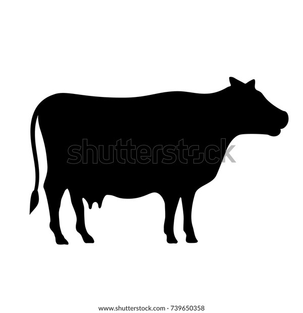 Farm Cow Moo Vector Icon Illustration Stock Vector (Royalty Free ...