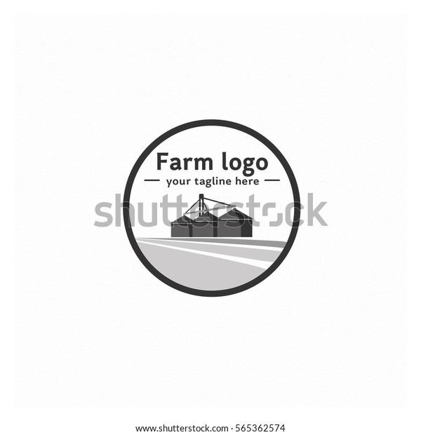 Farm Field Modern Silo Vector Illustration: стоковая векторная графика ...