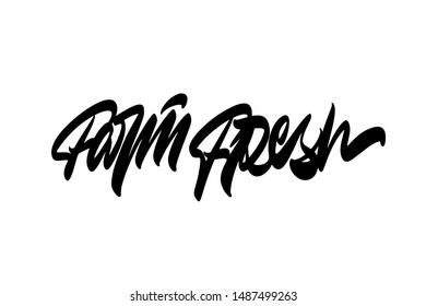 Farm Fresh Handwritten Vector Lettering Design Stock Vector (Royalty ...