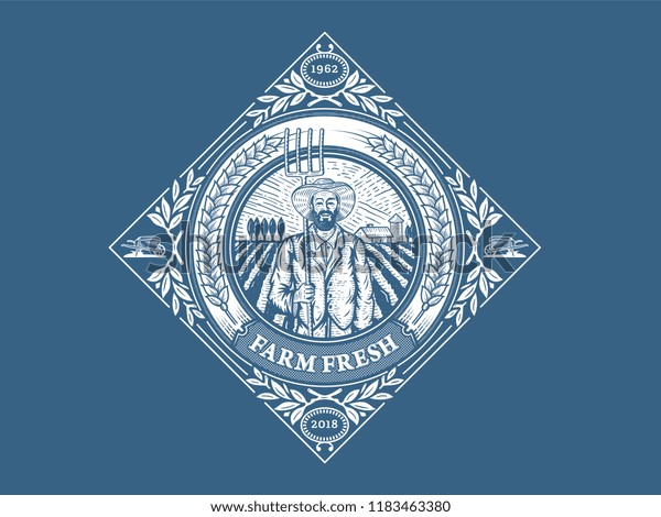 Farm Fresh Vector Illustration About Premium 库存矢量图（免版税）1183463380 ...