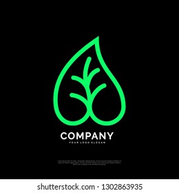 Farm Leaf Logo Design Template Creative Stock Vector (Royalty Free ...