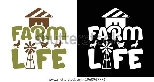 Farm Life Printable Vector Illustration Stock Vector (Royalty Free ...