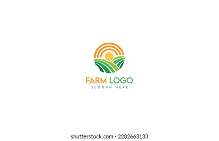 Farm Logo Design Template Natural Agriculture Stock Vector (Royalty ...