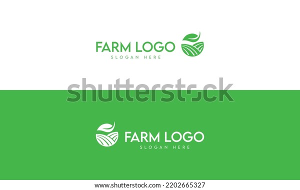 Farm Logo Design Template Natural Agriculture Stock Vector (Royalty ...