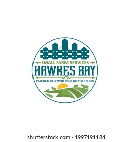 Farm Logo Farm Service Logo Rounded Stock Vector (Royalty Free ...