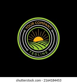 Farm Logo Simple Circle Style Stock Vector (Royalty Free) 2164184453 ...