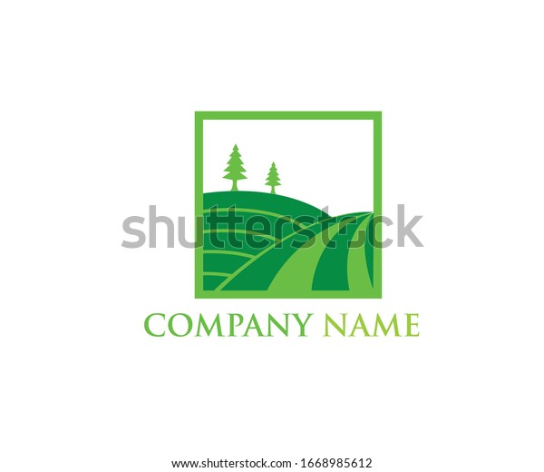 Farm Logo Template Farm Abstract Design Stock Vector (Royalty Free ...
