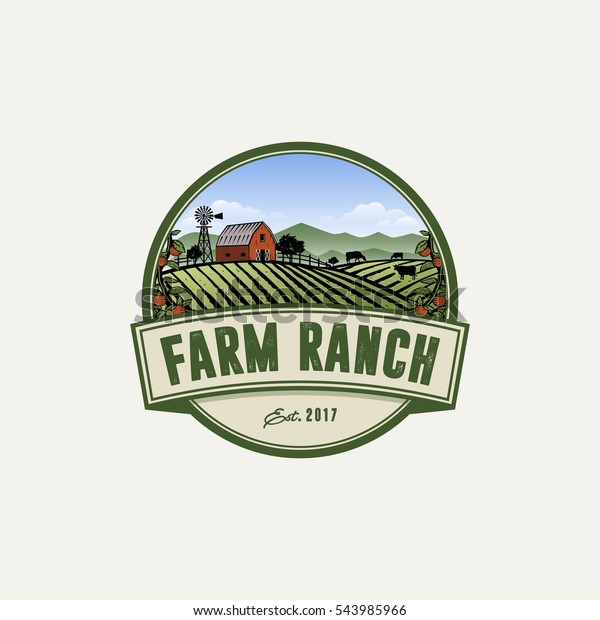 Vector de stock (libre de regalías) sobre logotipo de rancho de ...