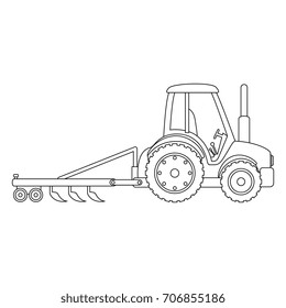 Cartoon Merry Cranecar Coloring Book Stock Vector (Royalty Free) 180988319
