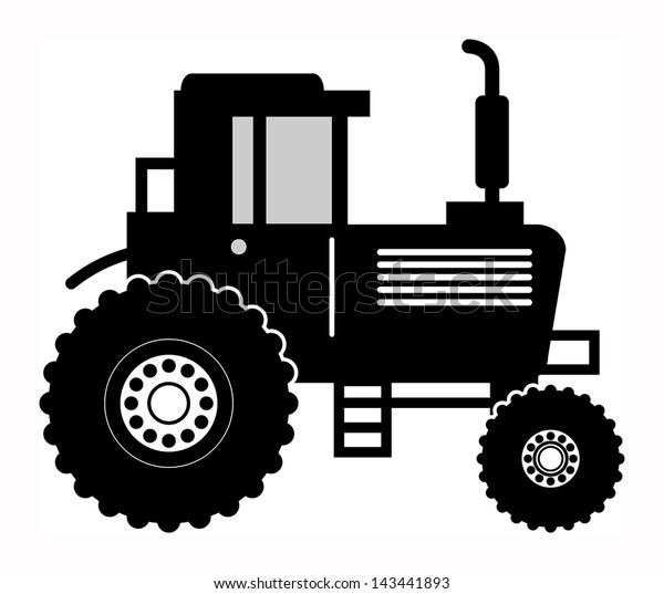 Farm Tractor Symbol Vector Illustration Stock Vector (Royalty Free ...