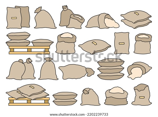 Farmer Bag Vector Illustration On White Stock Vector (Royalty Free ...