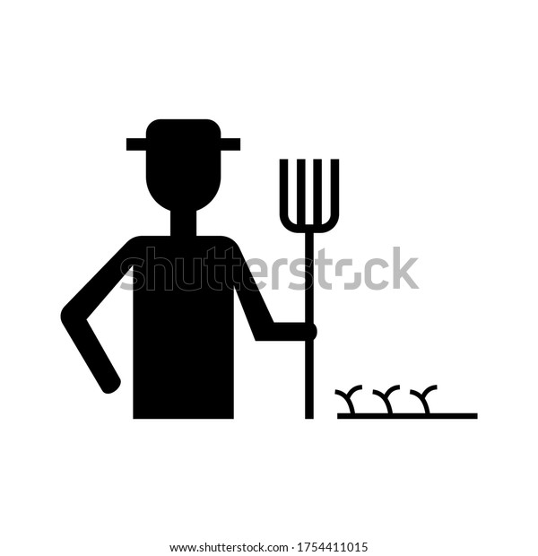 Farmer Icon Logo Isolated Sign Symbol Stock Vector (Royalty Free ...