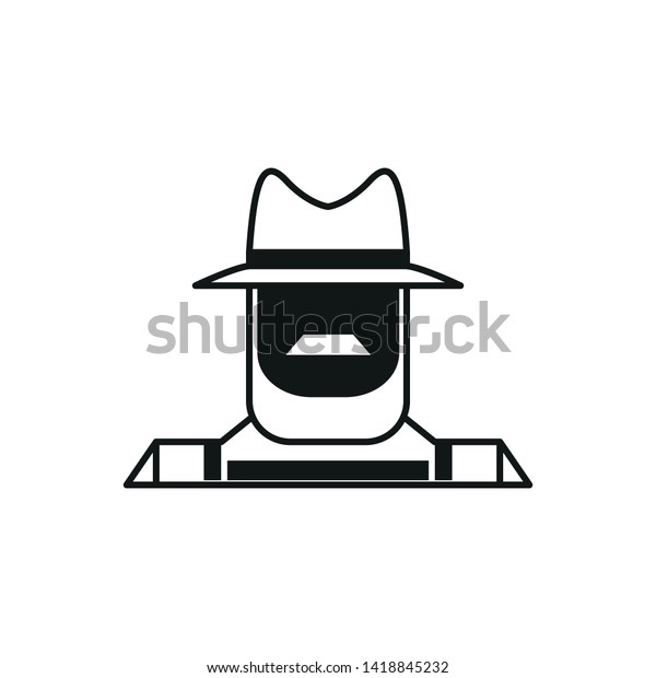 Farmer Icon Simple Vector Illustration Stock Vector (Royalty Free ...