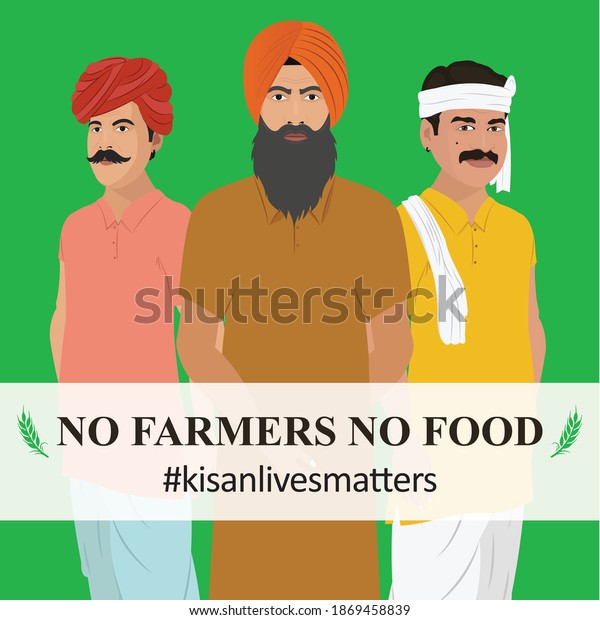 Farmer Protest Three Farmers Standing Protest Stock Vector (Royalty ...