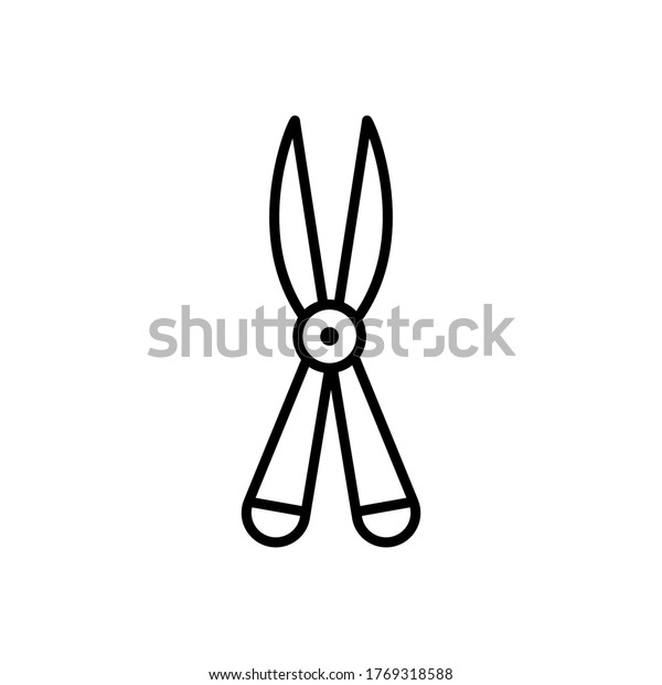 Farmer Scissors Icon Outline Style Vector Stock Vector (Royalty Free ...