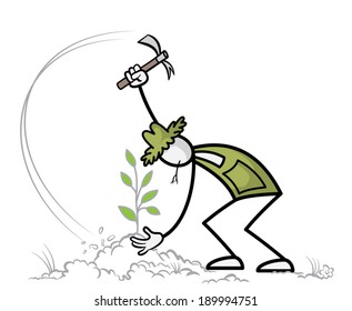 Farmer Stick Figure Working 库存矢量图（免版税）189994760 | Shutterstock