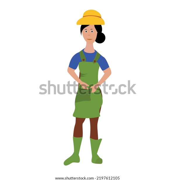 Farmer Vector Illustration Isolated On White Stock Vector (Royalty Free ...