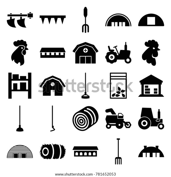 Farming Icons Set 25 Editable Filled Stock Vector (Royalty Free) 781652053