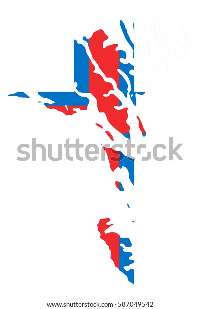 Faroe Islands Flag Map Stock Vector (Royalty Free) 587049542 | Shutterstock