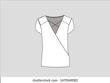 Fashion Blouse Hand Drawing Vector Stock Vector (Royalty Free ...