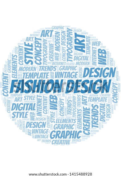 Fashion Design Word Cloud Wordcloud Made Stock Vector (Royalty Free ...