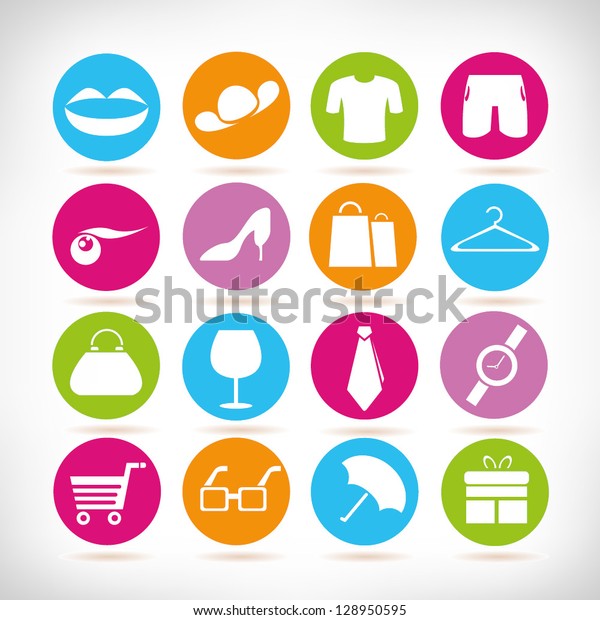 conjunto de iconos de moda, conjunto de aplicaciones web, conjunto de ...