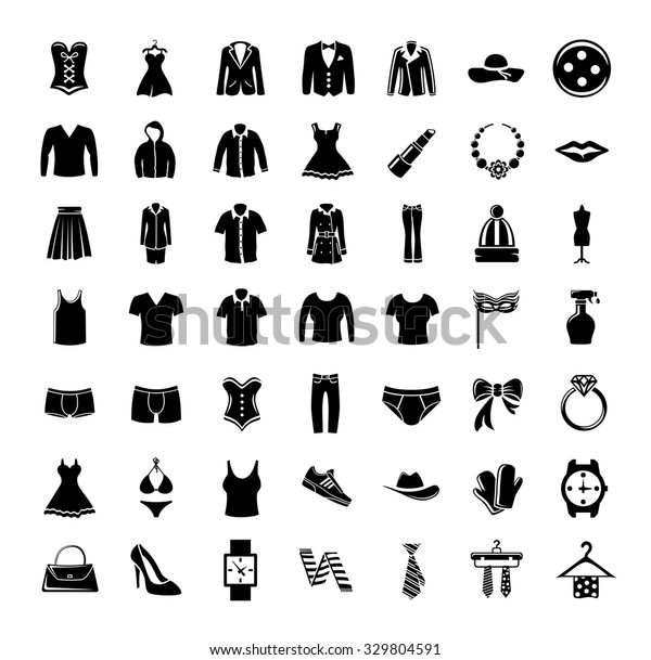 Colección de iconos de moda: vector de stock (libre de regalías ...