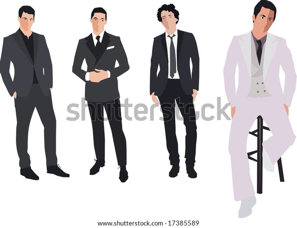 Fashion Men Vector Illustration: เวกเตอร์สต็อก (ปลอดค่าลิขสิทธิ์ ...