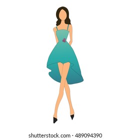 Fashion Model Vector Illustration Stock Vector (Royalty Free) 489094390 ...