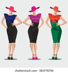 Fashion Models Vector Illustration Stock Vector (Royalty Free ...
