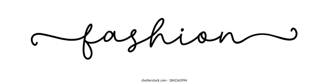 Fashion Simple Lettering Typography Script Word Stock Vector (Royalty ...