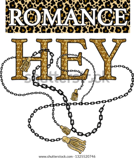 Fashion Slogan Quotes Chain Braid Vector Stock Vector (Royalty Free ...